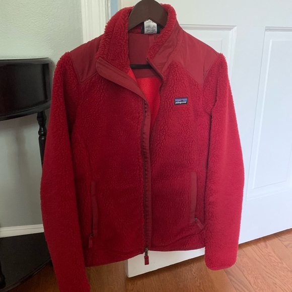 Patagonia | Jackets & Coats | Patagonia Red Fuzzy Jacket | Poshmark
